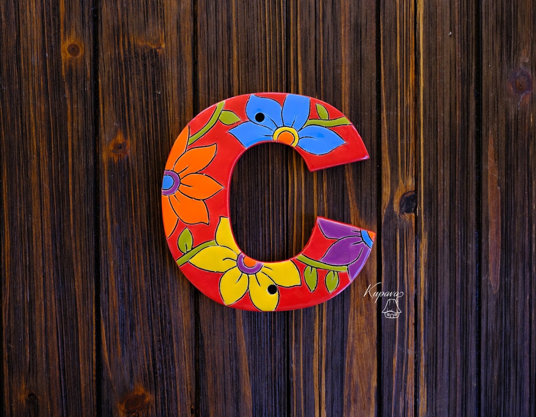 Ceramic Tile Letters, Custom Name Sign or Family Ornament, Personalized ...