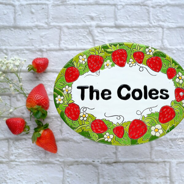 Ceramic House Name Sign - Etsy