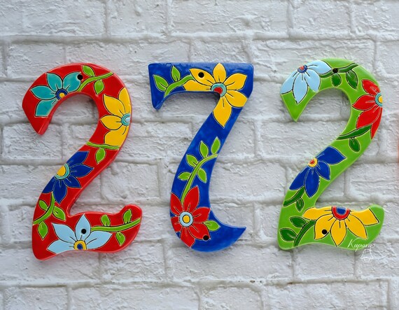 Custom Tile House Numbers Personalization Address Ceramic - Etsy