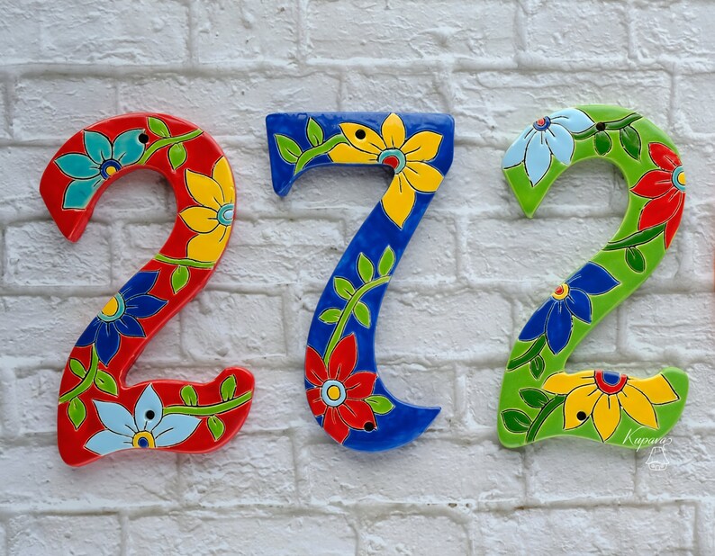 Custom Tile House Numbers Personalization Address Ceramic - Etsy