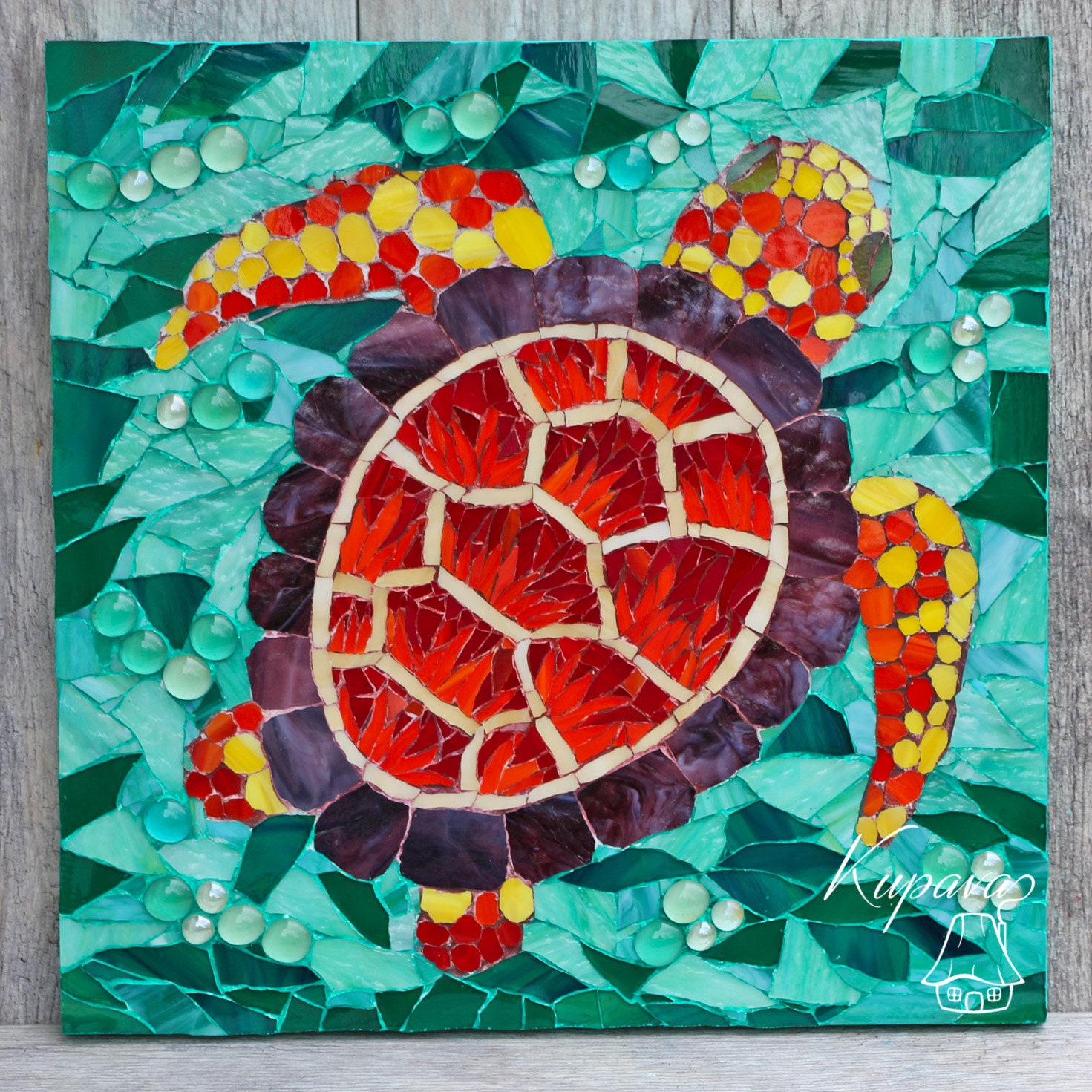 Sea Turtle Mosaic Art Ocean Marine Wall Art Stained Glass - Etsy Canada