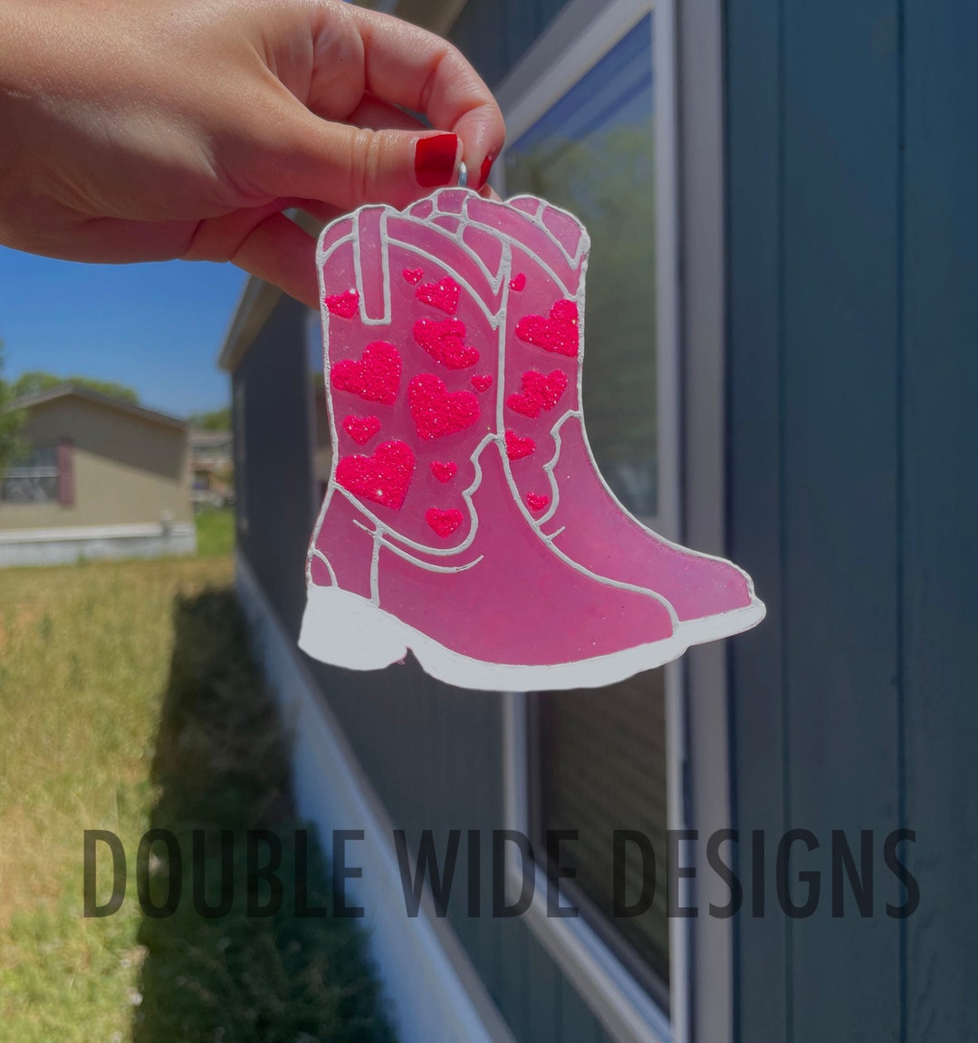 HEART COWBOY BOOTS Freshie - Etsy