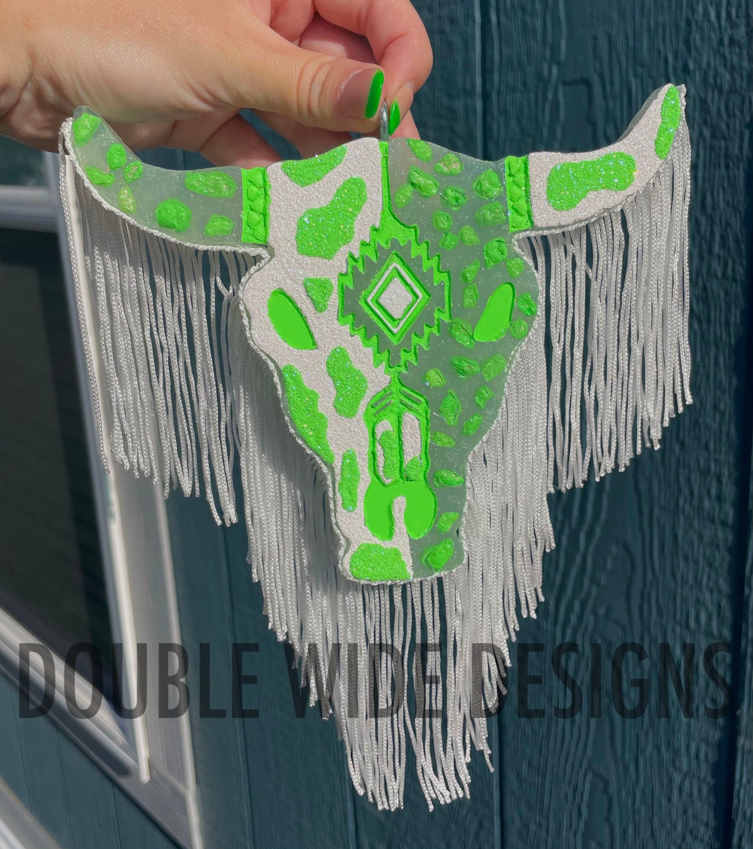 AZTEC BULL W/ Cow Print & Fringe - Etsy