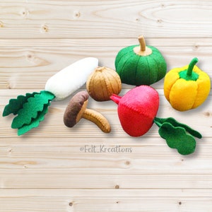 Felt Vegetables Pattern Set II Radish Pumpkin Sweet Pepper Mushroom ...