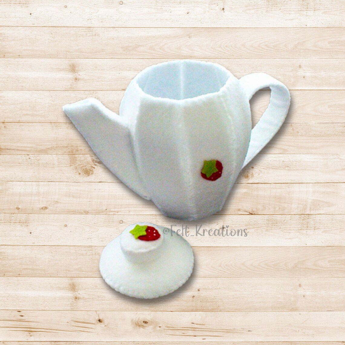 Felt Tea Set Patterns and Tutorials - Tea Pot Cup Saucer Tin Tea Bag ...
