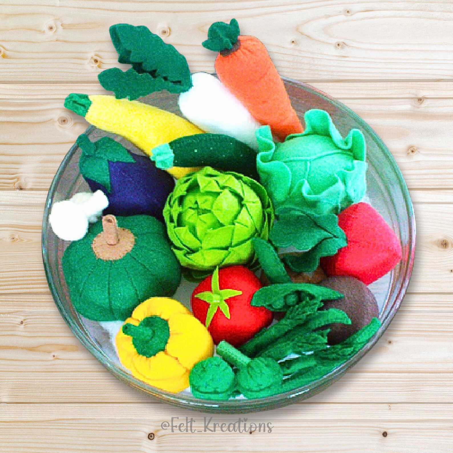 Felt Vegetables Pattern Set II Radish Pumpkin Sweet Pepper Mushroom ...