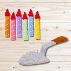 Felt Cake Pattern Set - Decorate Birthday Cake With Fruits Candles ...