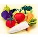 Felt Vegetables Set V Felt Pattern Tutorial - Raddish Eggplant Tomato ...