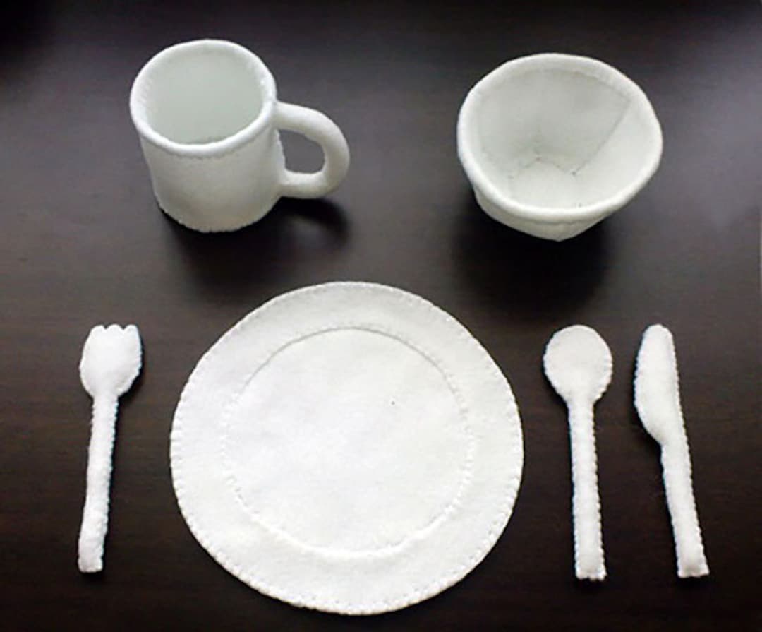 Felt Food Patterns Felt Cutlery Utensils Set Felt Egg and Egg Carton ...
