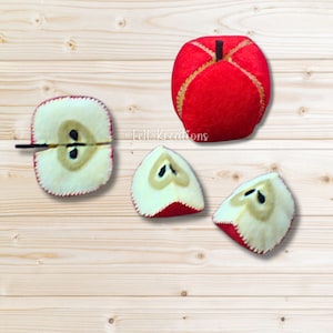 Felt Fruit Slices Pattern Felt Fruit Patterns Tutorial - Apple Orange ...