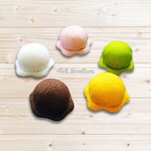 Felt Ice Cream Pattern Set Felt Food Patterns and Tutorials - Ice Cream ...
