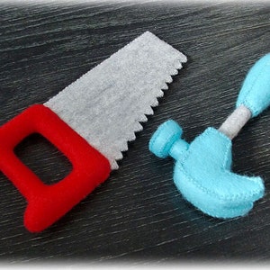 Felt Pattern Felt Tools Set Hammer, Saw, Screwdriver, Wrench Patterns ...