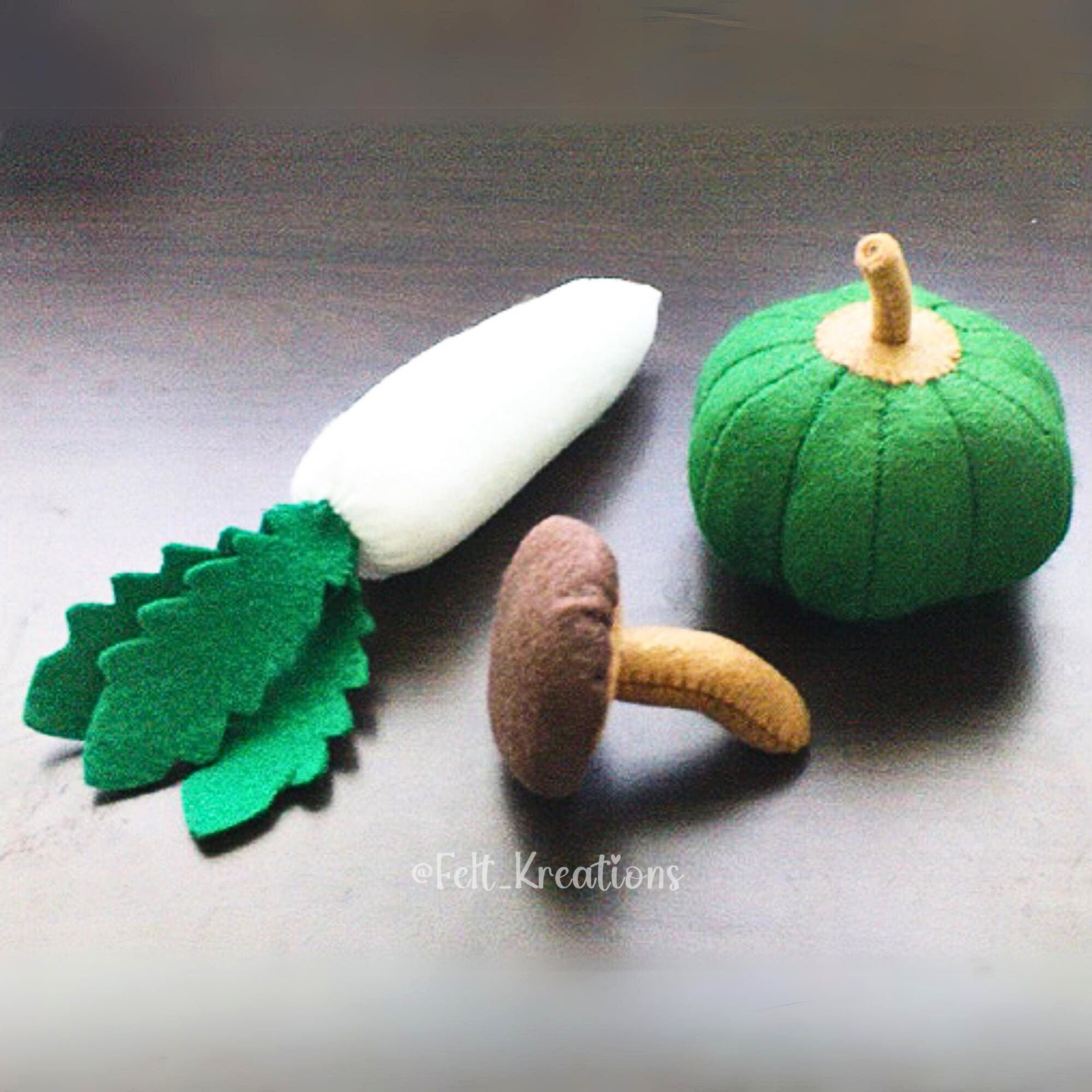 Felt Vegetables Pattern Set II Radish Pumpkin Sweet Pepper Mushroom ...