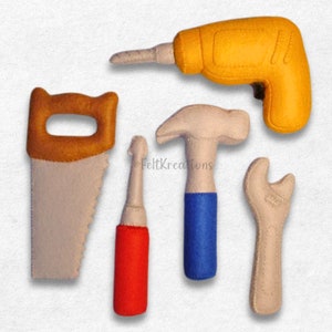 Felt Tools Set II Pattern Tutorial Set - Drill Hammer Saw Wrench Tool ...