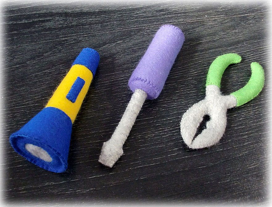 Felt Pattern Felt Tools Set Hammer Saw Screwdriver Wrench - Etsy