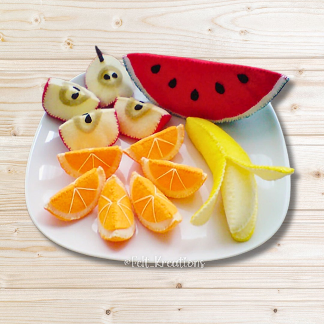 Felt Fruit Slices Pattern Felt Fruit Patterns Tutorial Apple Orange ...