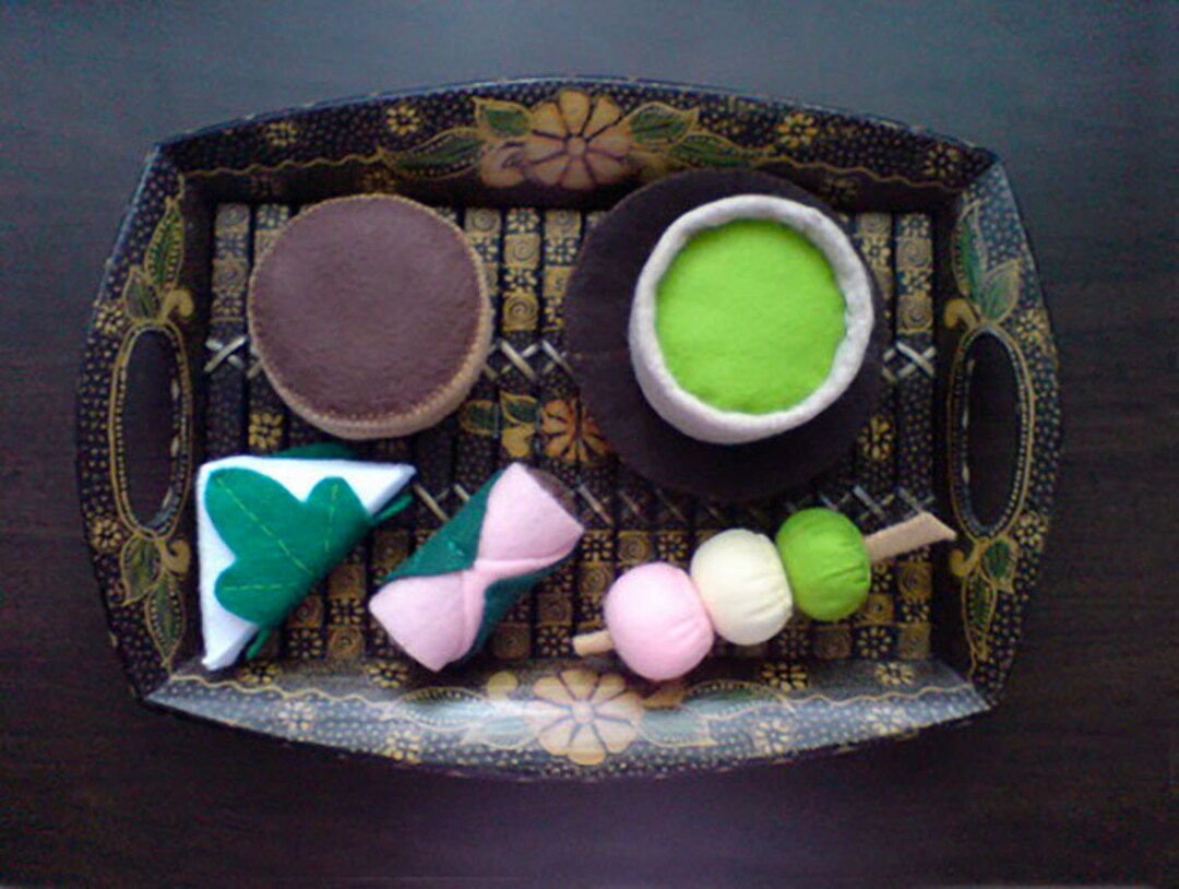 Felt Food Patterns Felt Japanese Snacks Patterns and Tutorials Green ...