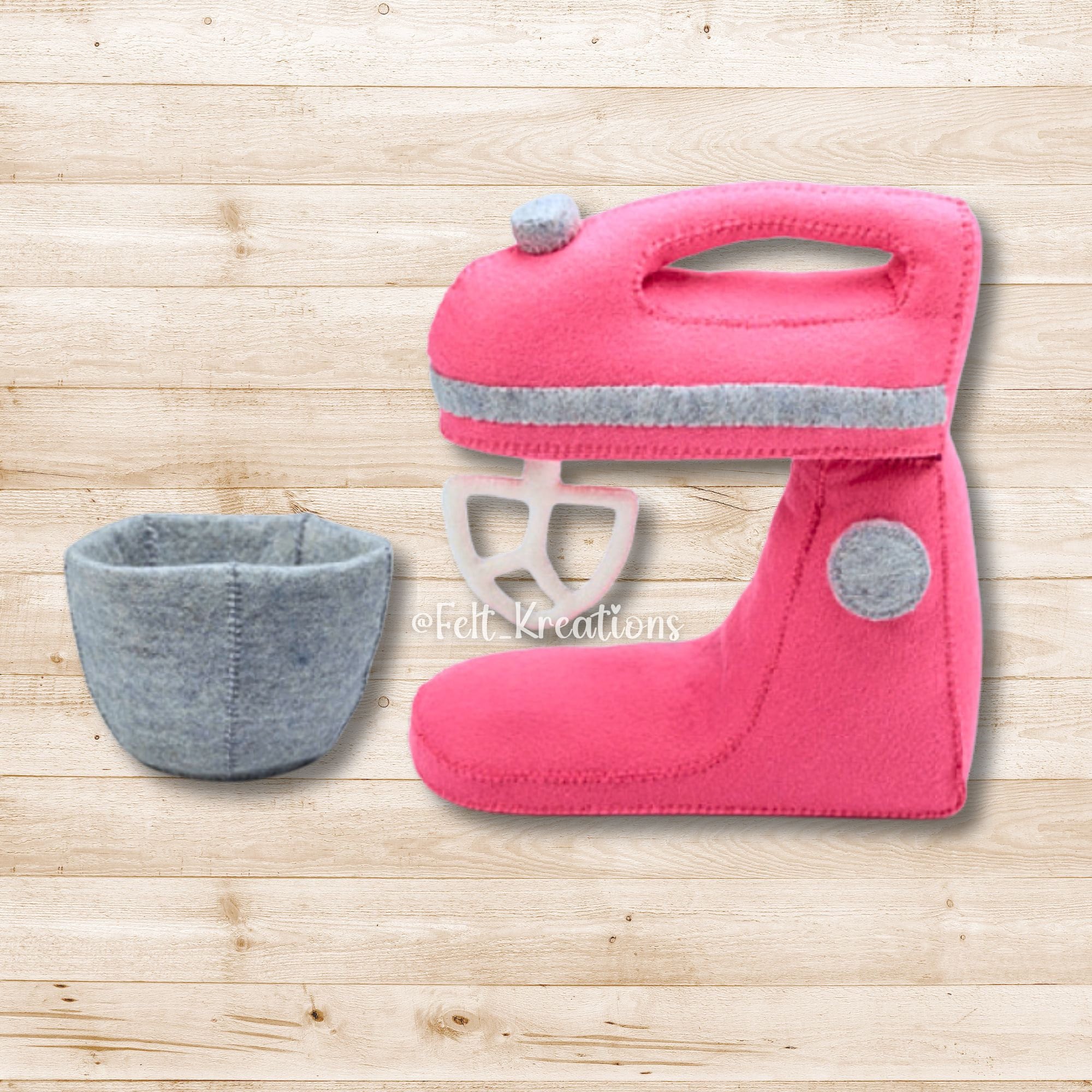 Felt Baking Pattern Set - Felt Mixer Cupcake Spatula Felt Food Pattern ...