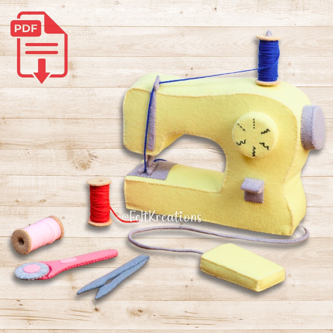 Felt Sewing Machine Pattern Set II - DIY Felt Toy Pattern Little ...