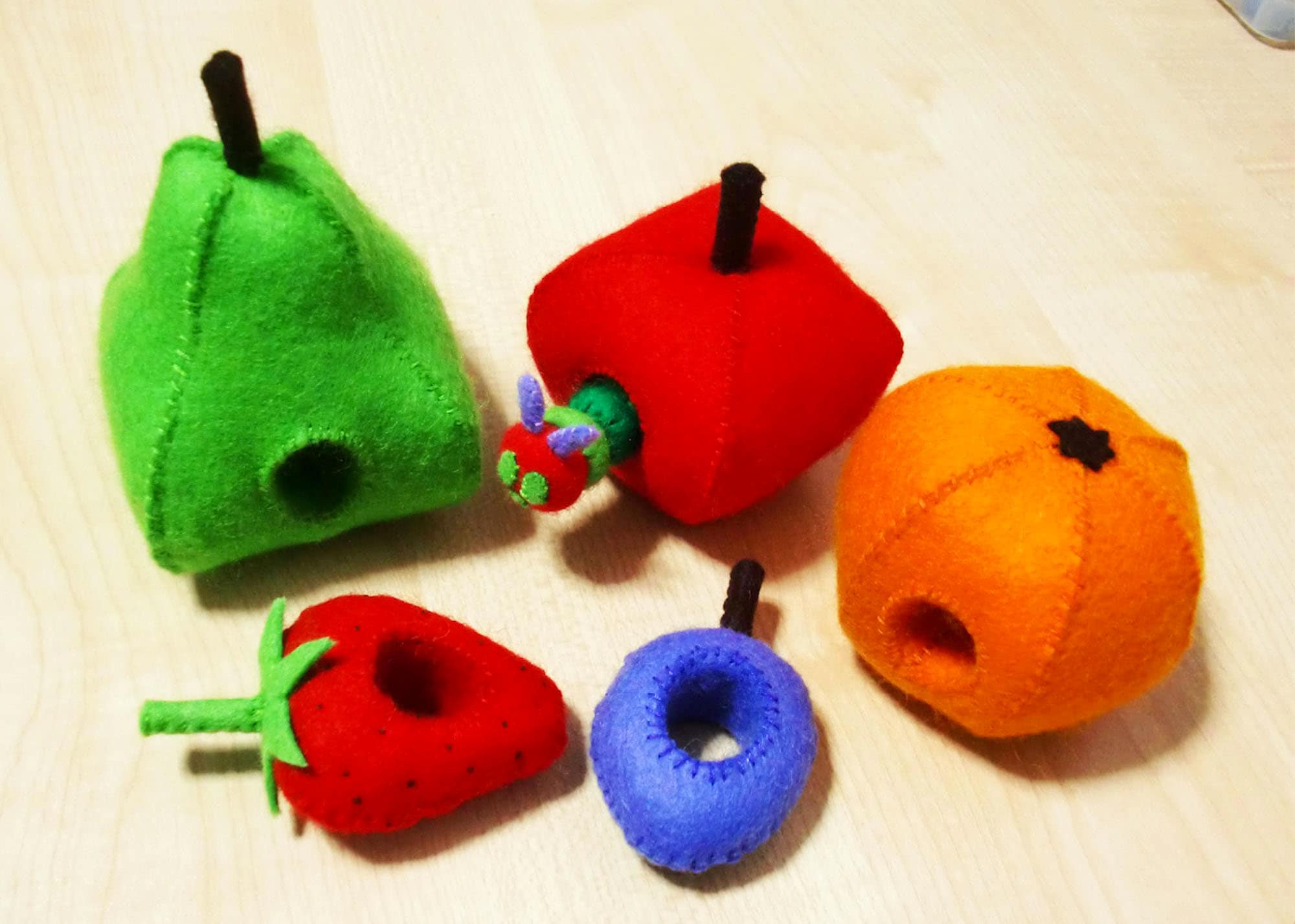 Felt Hungry Caterpillar Felt Pattern Set Felt Fruit Pie Cake - Etsy
