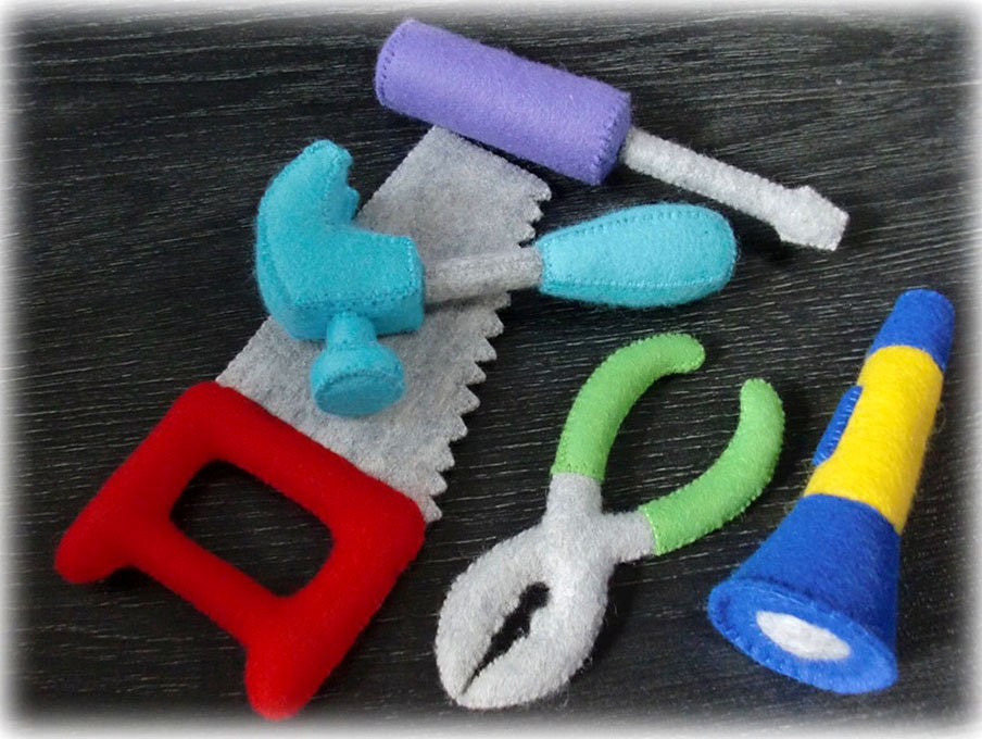 Felt Pattern Felt Tools Set Hammer Saw Screwdriver Wrench - Etsy