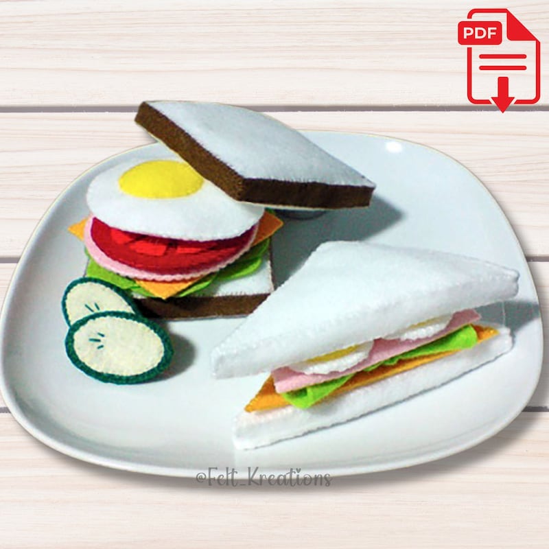 Felt Food Set Sandwich - Etsy