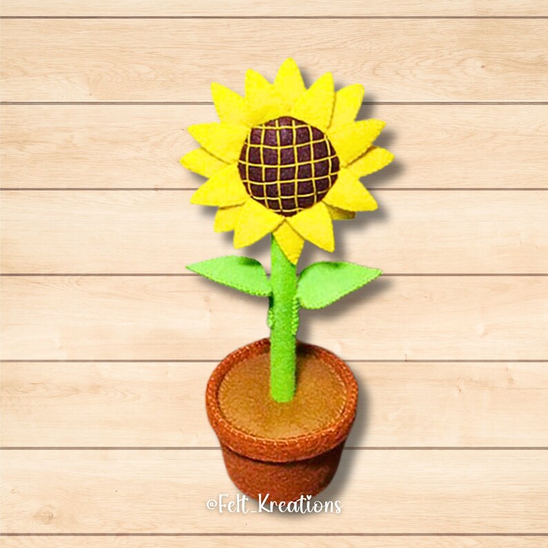 Felt Gardening Set DIY Felt Flower Pot Pattern Tutorial - Felt ...