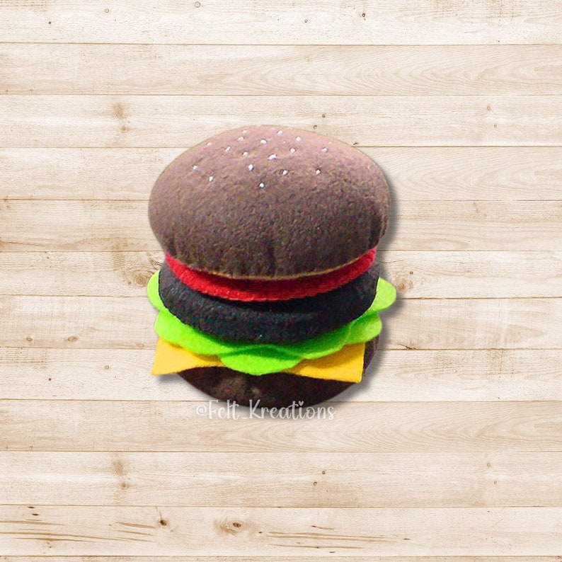 Felt Food Patterns Felt Fast Food Pattern Set - Hamburger French Fries ...
