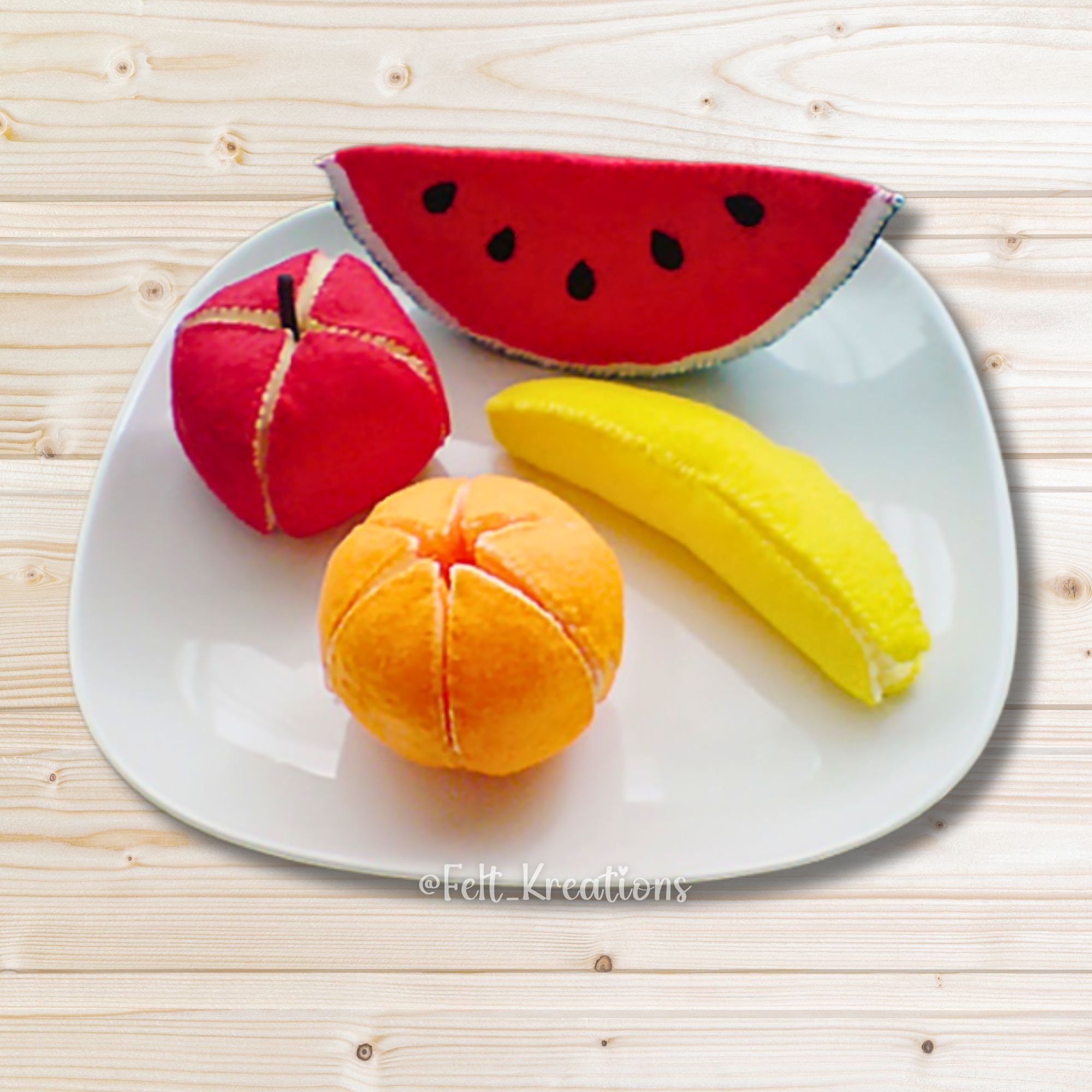 Felt Fruit Slices Pattern Felt Fruit Patterns Tutorial - Apple Orange ...