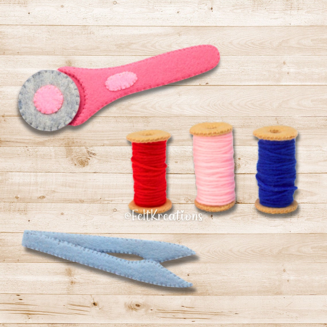 Felt Sewing Machine Pattern Set II - DIY Felt Toy Pattern Little ...