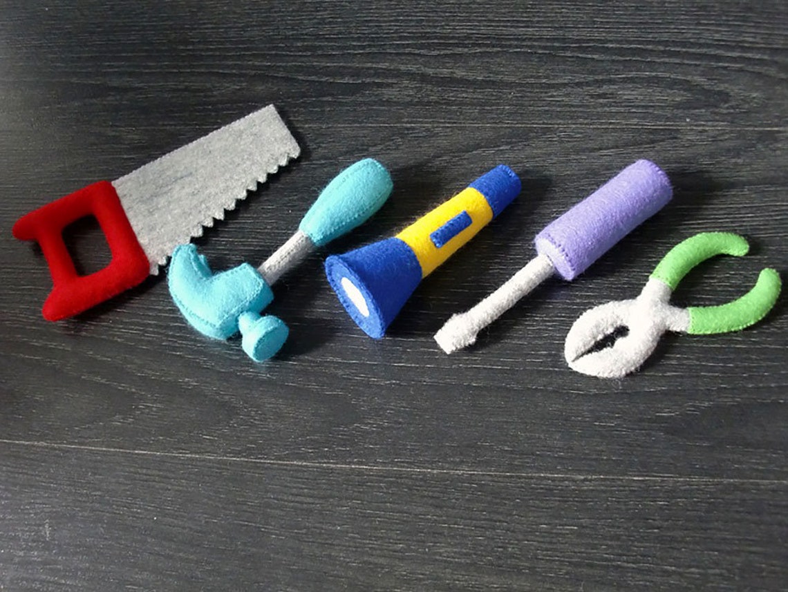Felt Pattern Felt Tools Set Hammer Saw Screwdriver Wrench - Etsy