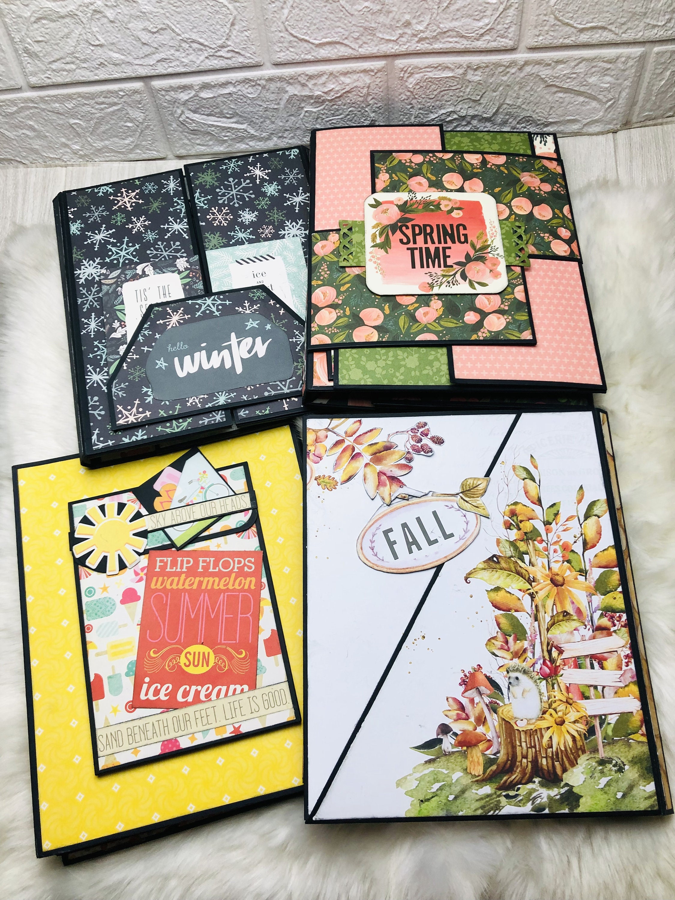 4 Seasons Folio PDF Tutorial - Etsy