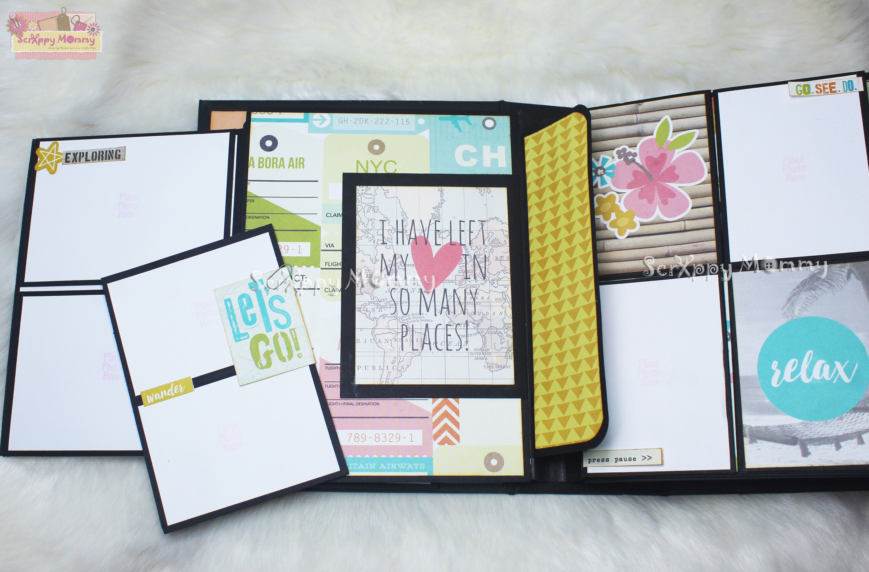 You Are Here Travel Mini Album PDF Tutorial | Personal Use - Etsy