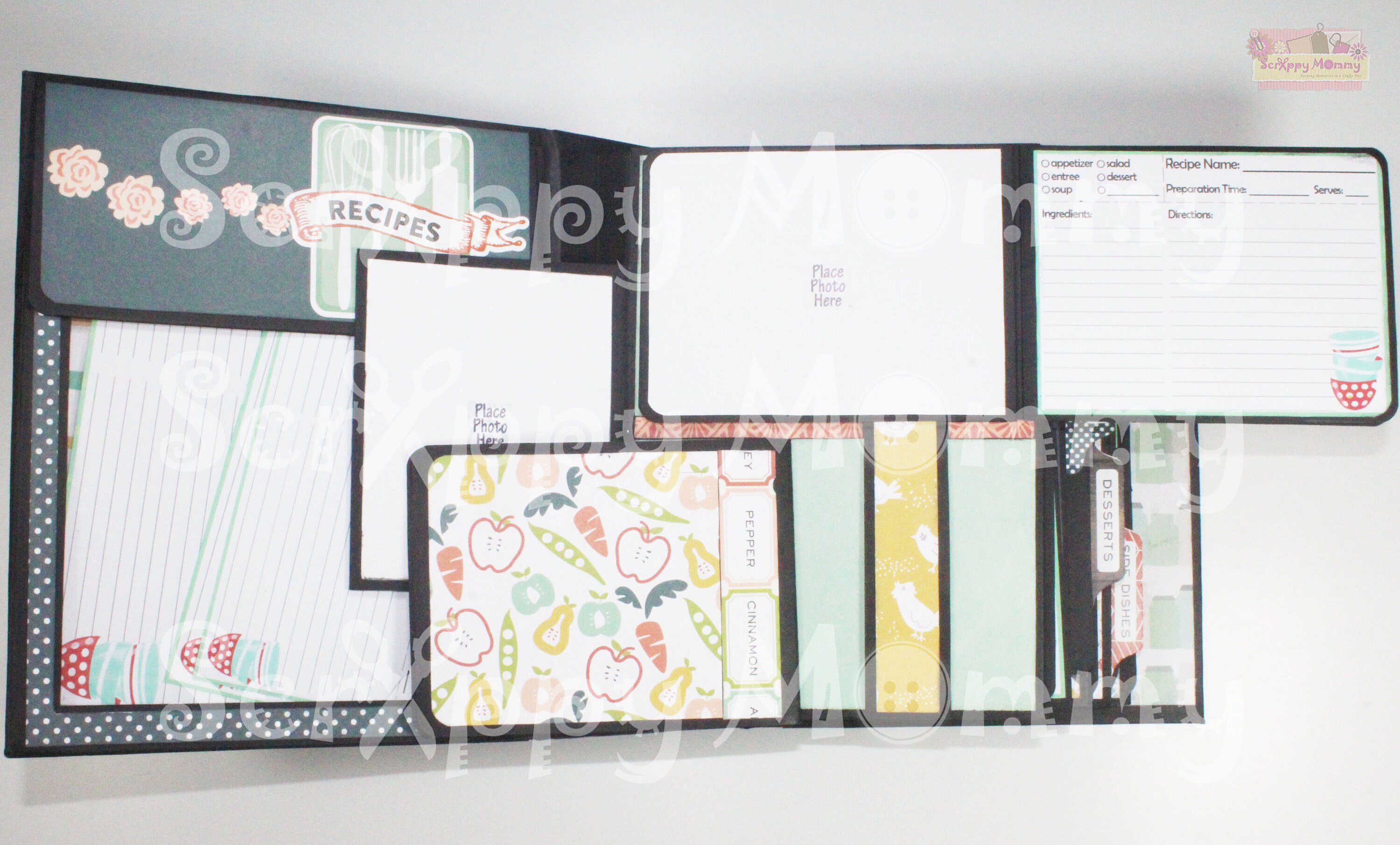 Recipe Mini Album With Storage Box PDF Tutorial - Etsy