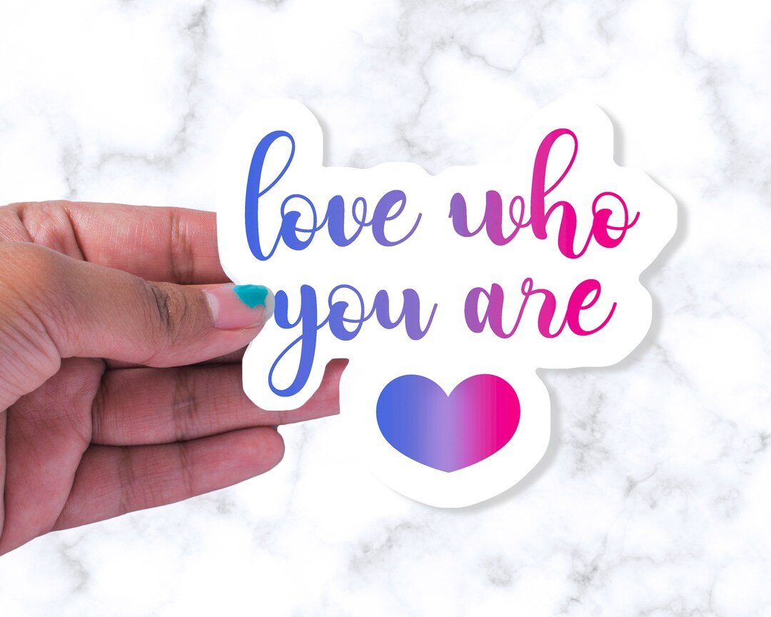 Bisexual Pride Sticker - Vibrant LGBTQ Flag Sticker for Bi Pride Gifts ...