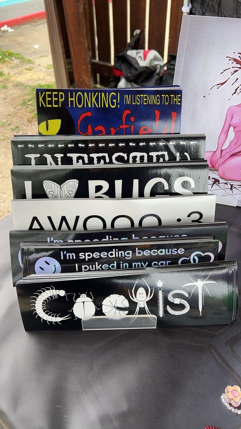 I Heart Bugs Moth Bumper Sticker/magnet - Etsy