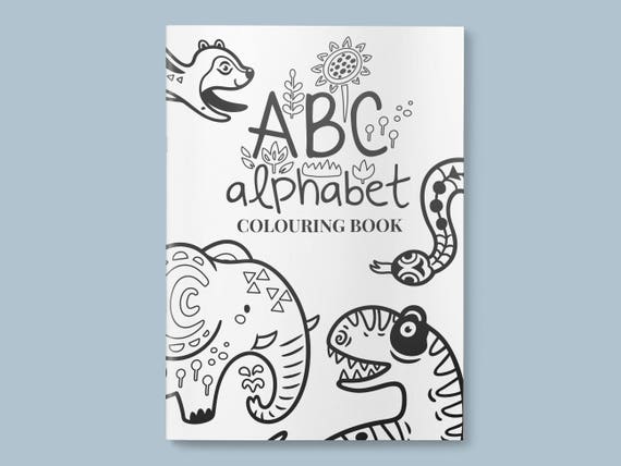 ABC Alphabet Animal Colouring Book A4 Kids Coloring Childs | Etsy