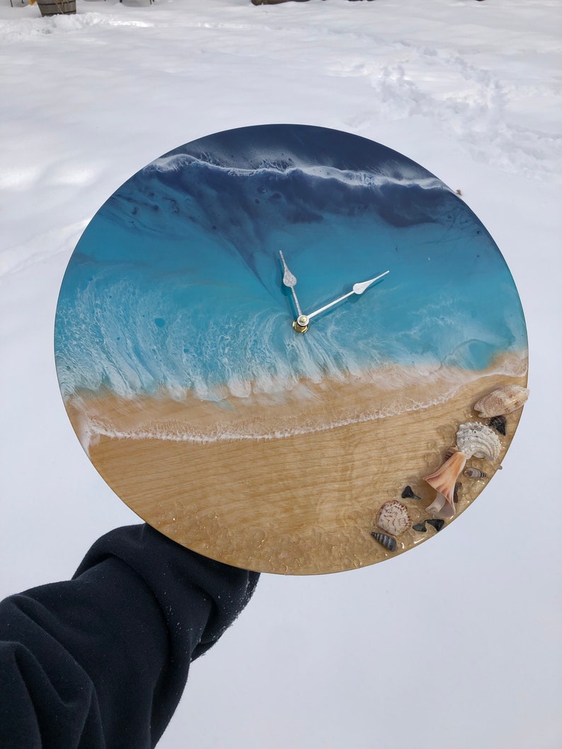 Epoxy Beach Clock - Etsy