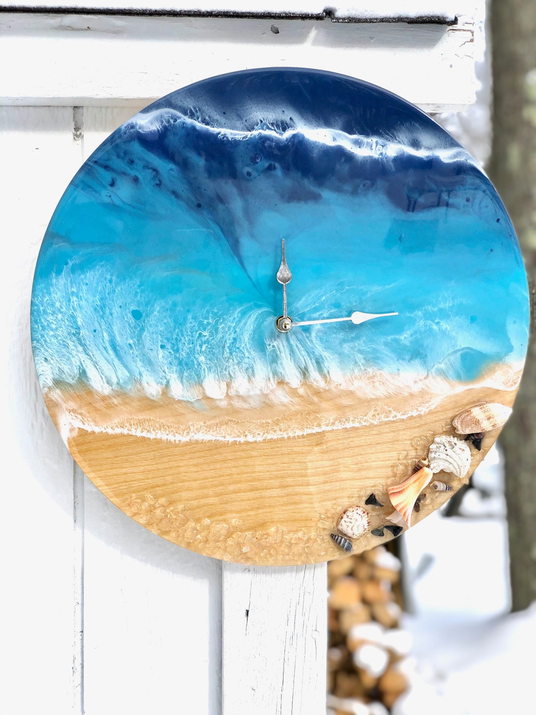 Epoxy Beach Clock - Etsy