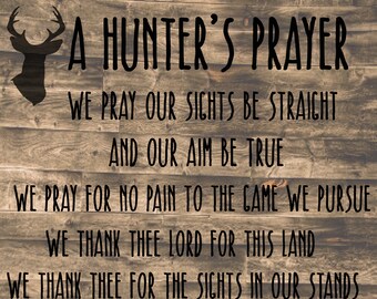 Hunter Prayer Print | Etsy
