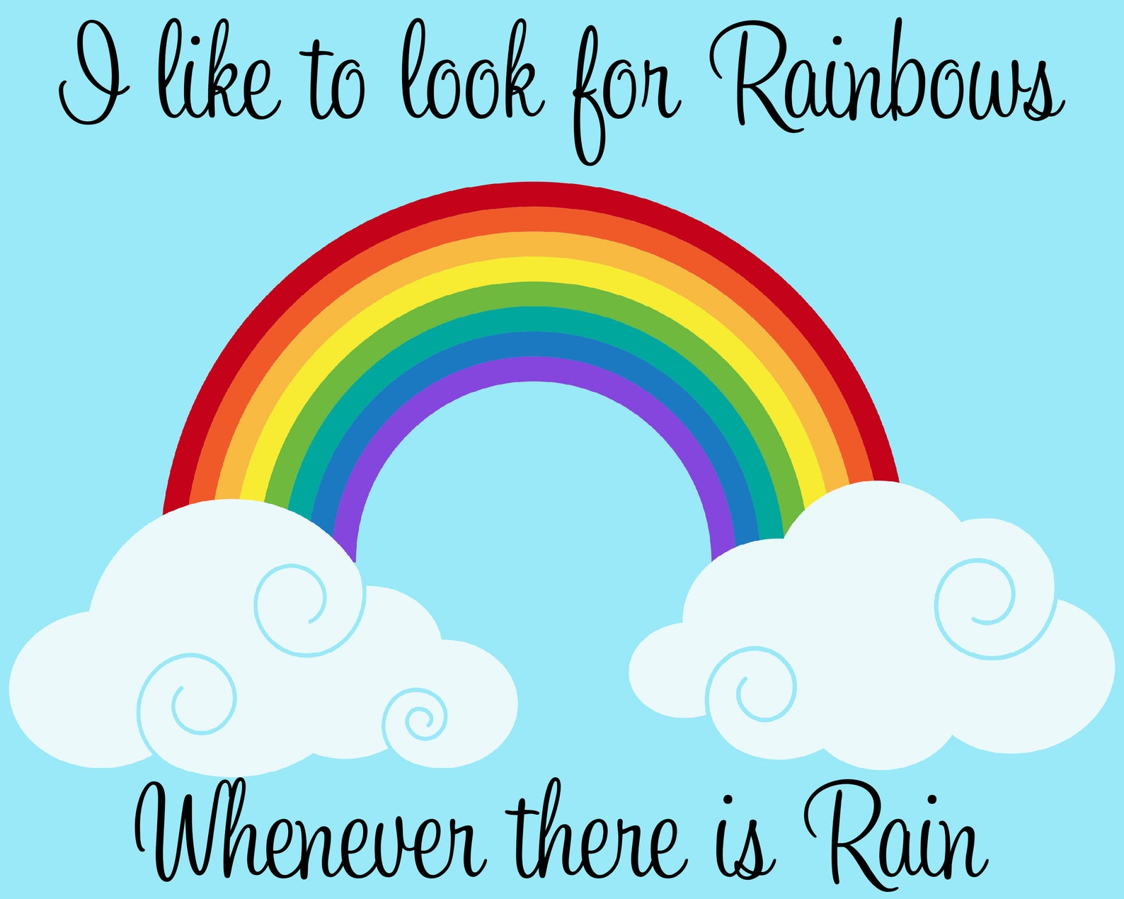 I Like to Look for Rainbows 8x10 Digital Print - Etsy
