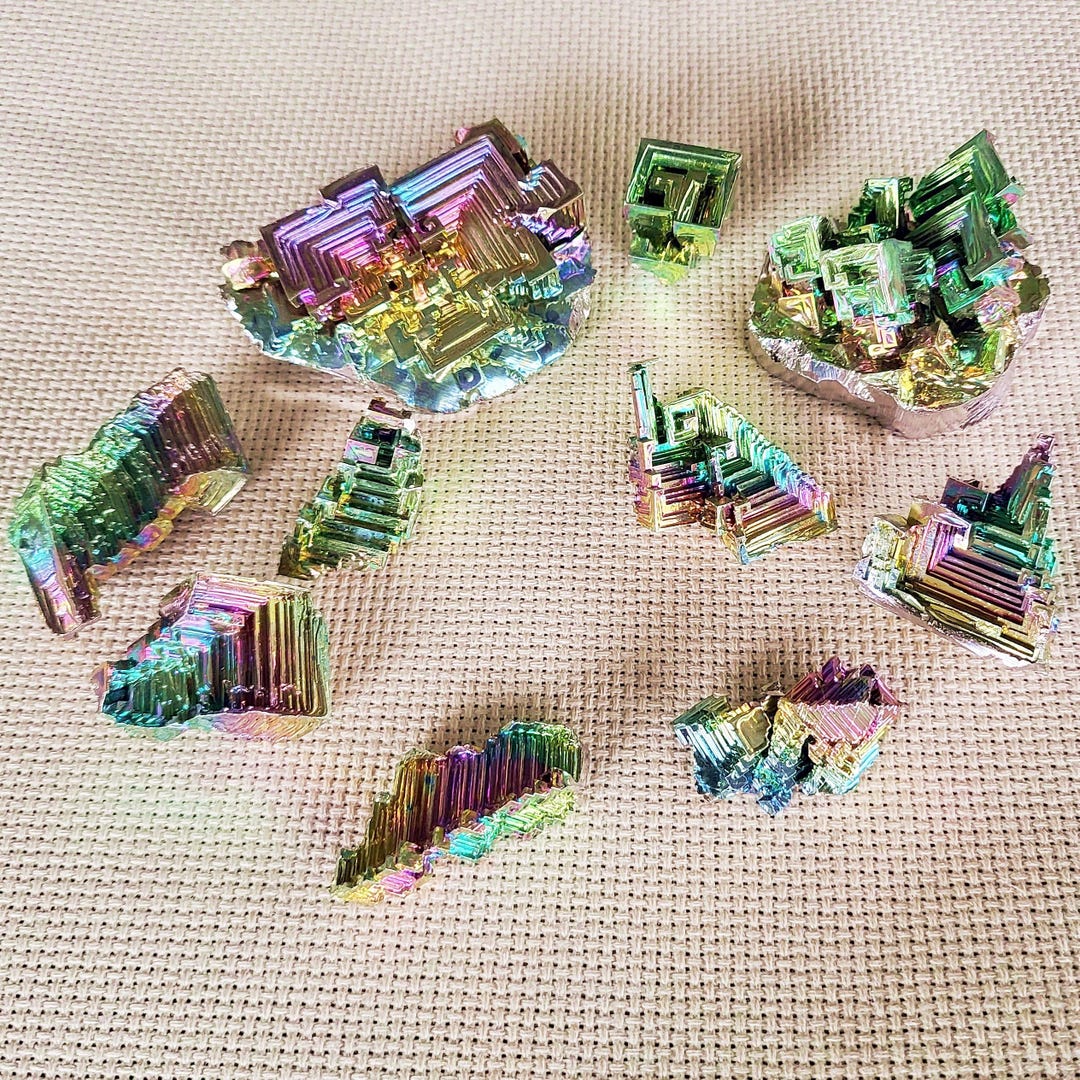 Bismuth Crystals, 10 Piece Set Free US Shipping - Etsy