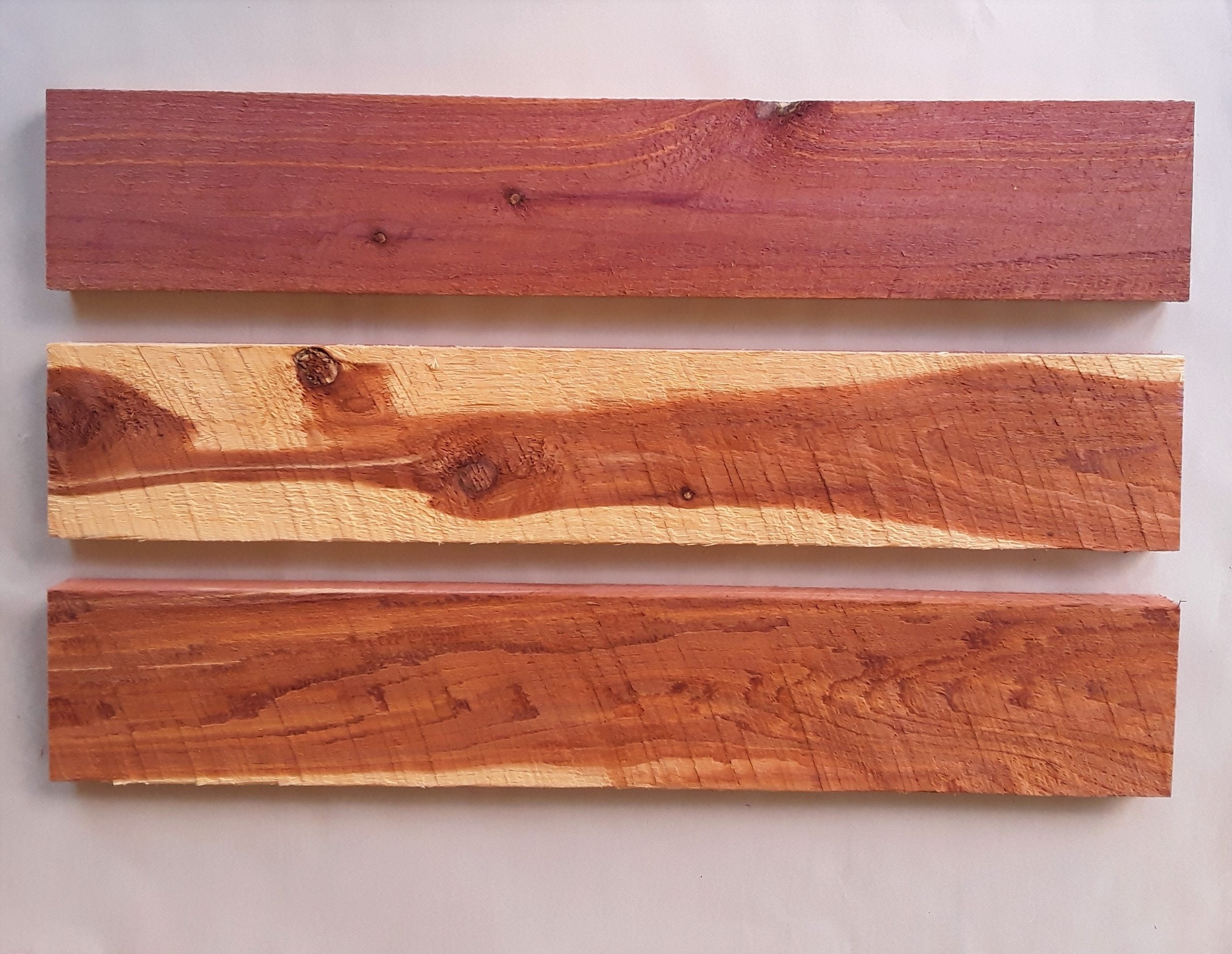 Fresh Red Cedar Boards 6 Rough Cut Planks 24 Inches FREE US Shipping