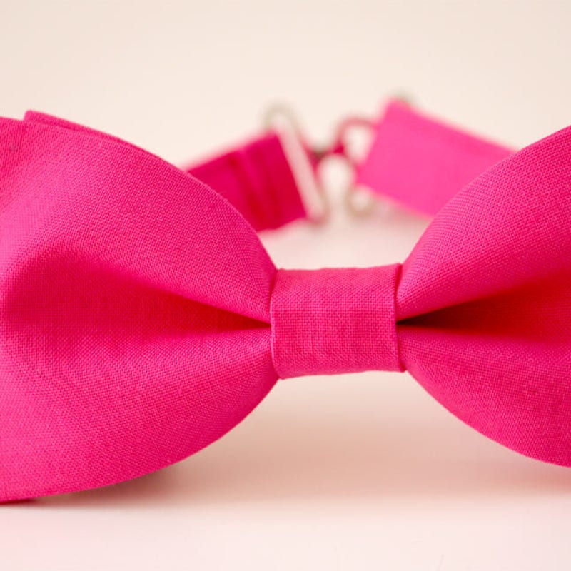 Pink Bow Tie - Etsy