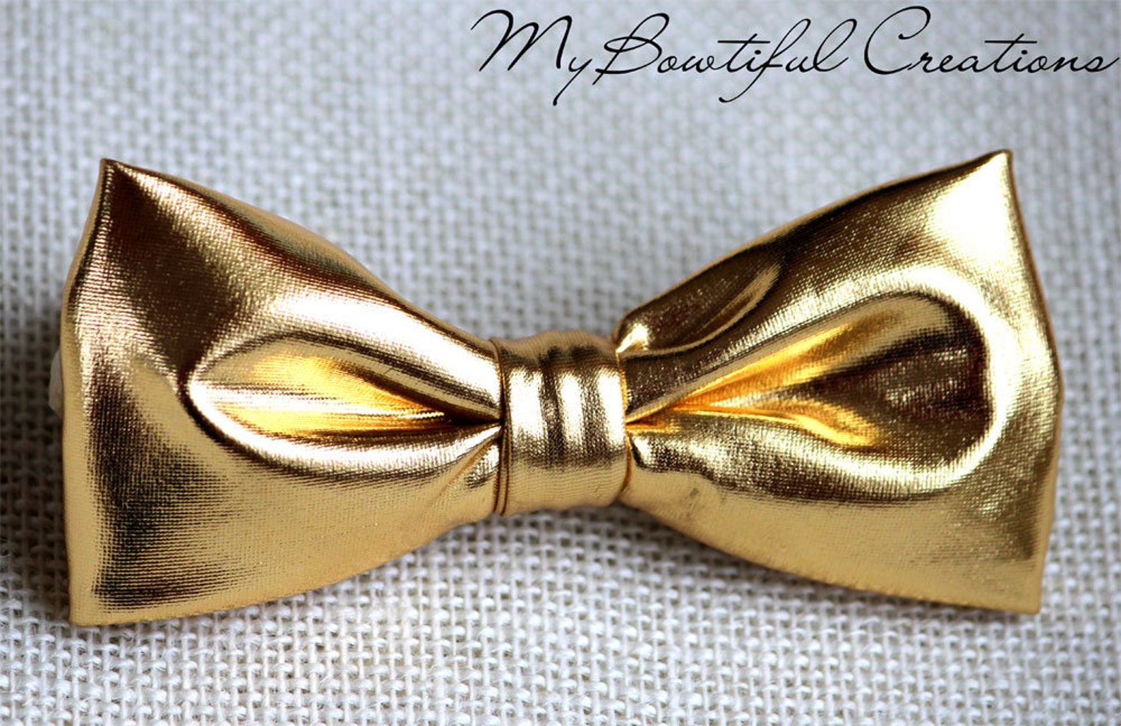 Gold Bow Tie, Golden Metalic Bow Tie, Wedding Bow Tie, Groomsmen Bow ...