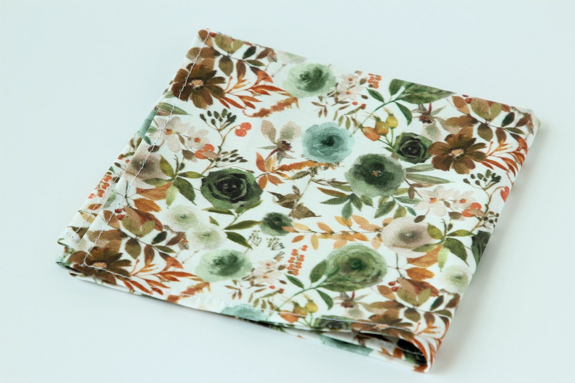 Autumn Floral Necktie, Men's Wedding Neck Tie, Bow Tie, Pocket Square ...