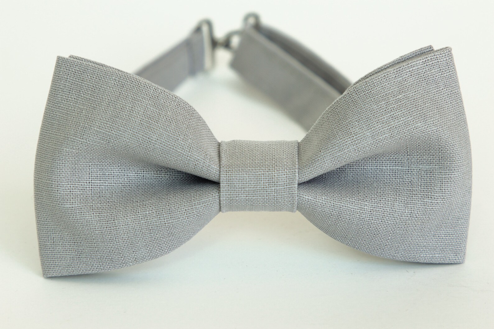 Grey Bow Tiegray Bow Tie Gray Linen Bow Tie for Men Kids - Etsy