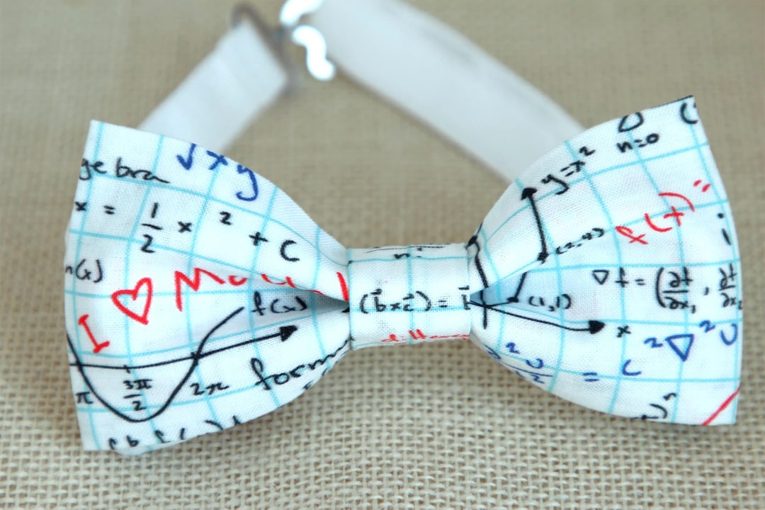 Math Bow Tie, Math Teacher Bowtie, Mathematics Bow Tie, Boys Math Bow ...