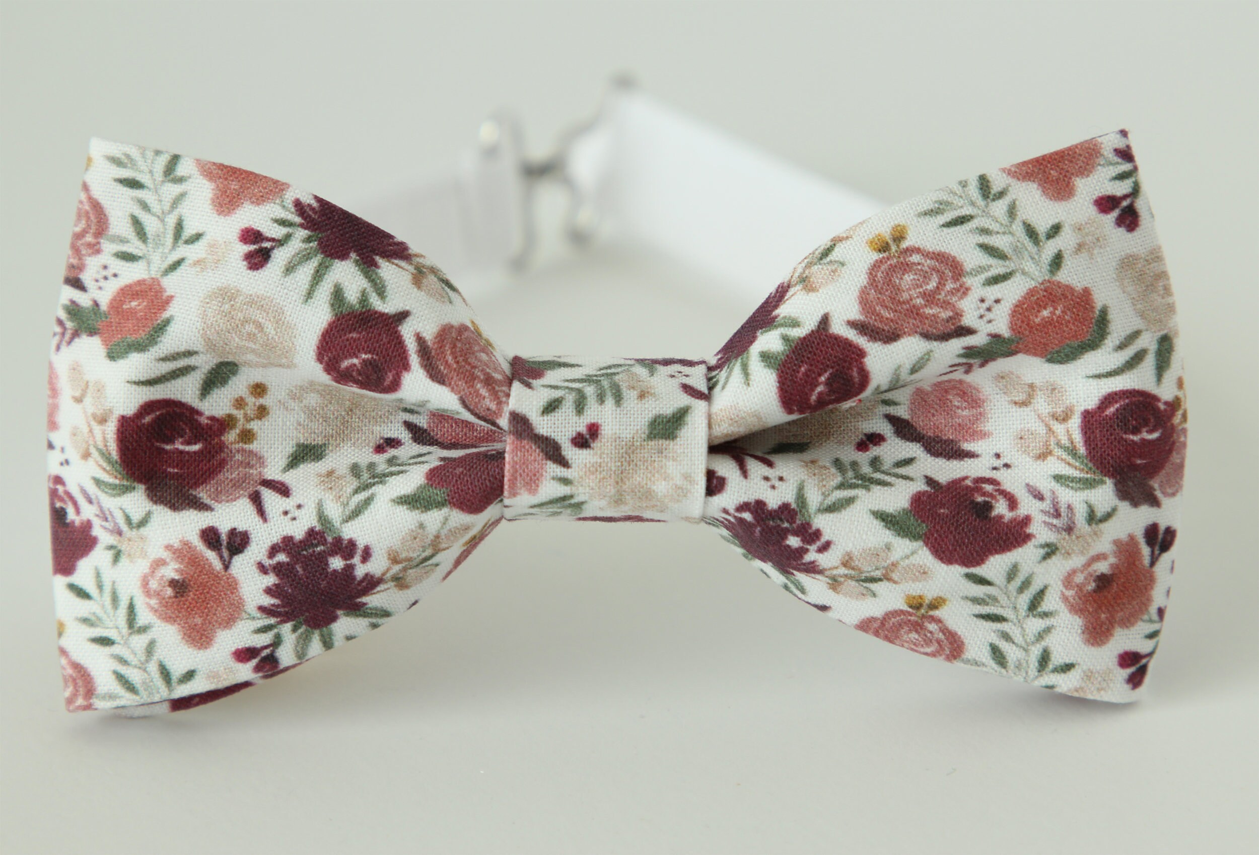 Burgundy Flowers Bow Tie Burgundy Floral Bow Tie Mens - Etsy