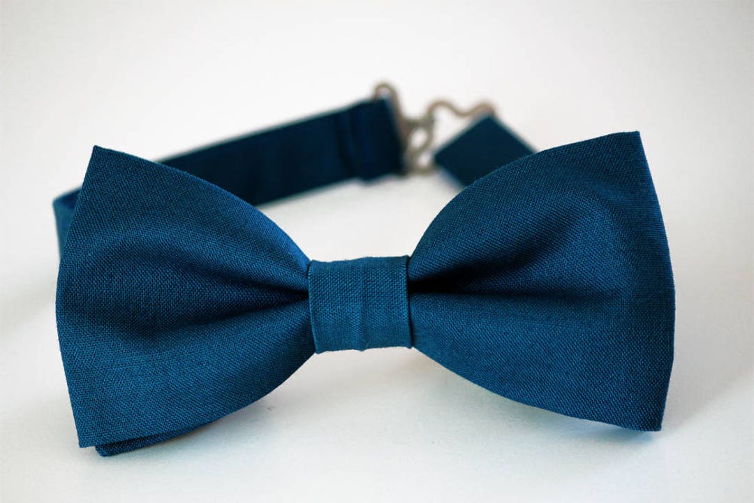 Sea Blue Men's Bow Tie, Prussian Bow Tie, Wedding Bow Tie, Blue Tie ...